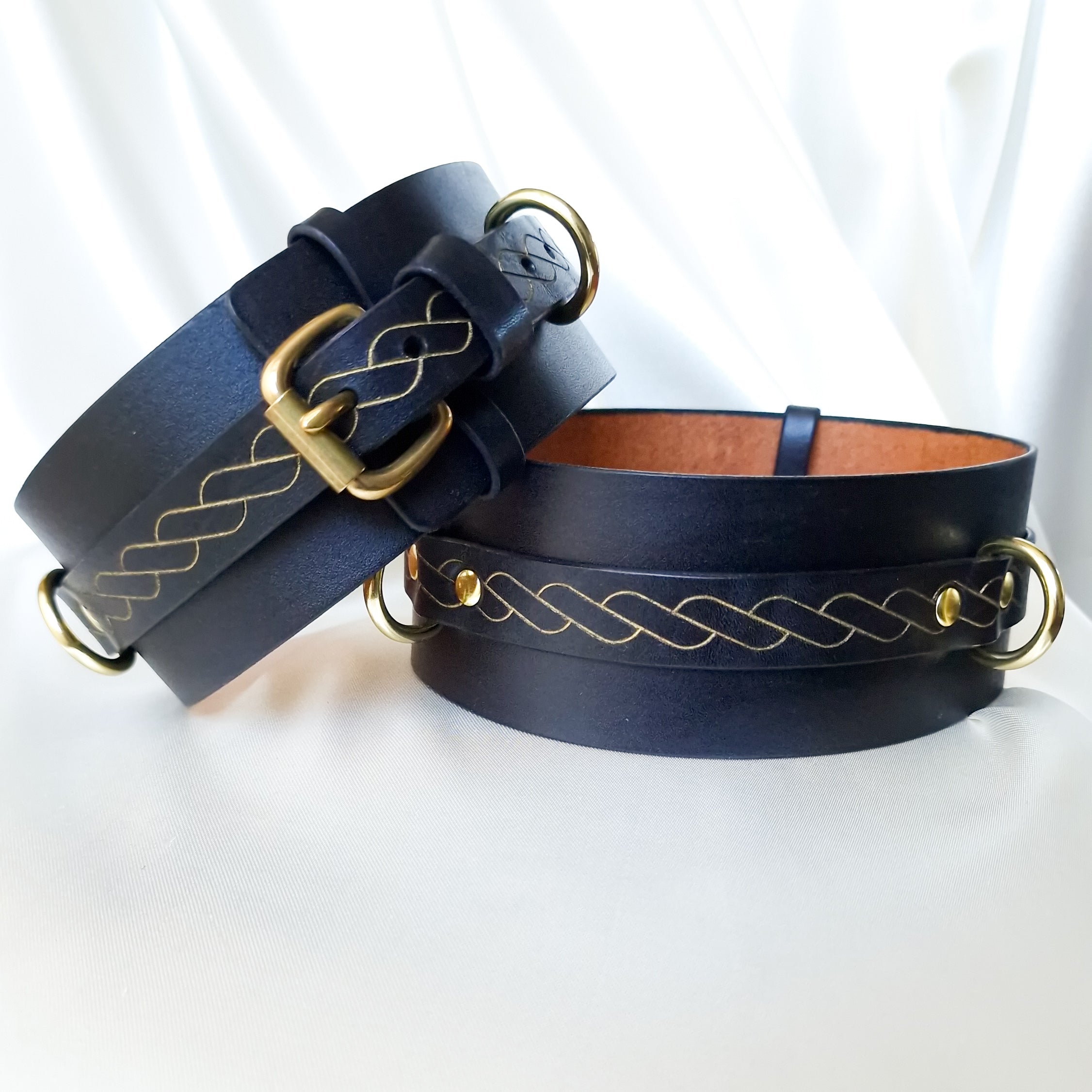 Thigh Cuffs – Handmade Leather Leg Cuffs (Veg-Tanned) – Tough Love